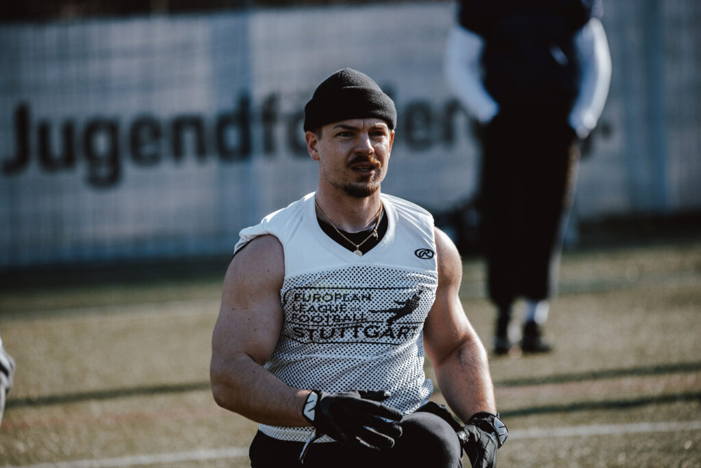 Runningback David Kovacevic spielt diese Saison für Stuttgart Surge ...